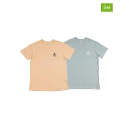 The Time of Bocha 2er-Set: Shirts in T&uuml;rkis/ Gelb - 80% | Gr&ouml;&szlig;e XXL | Herren-plussize