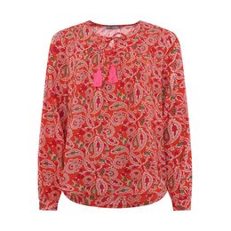 Zwillingsherz Bluse "Paisley Traum" in Rot - 66% | Gr&ouml;&szlig;e S/M | Damen-blusen