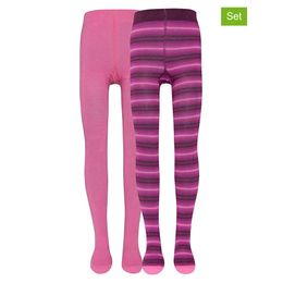 Ewers 2er-Set: Strumpfhosen in Pink/ Lila - 45% | Gr&ouml;&szlig;e 92 | Kinder-socken-strumpfhosen