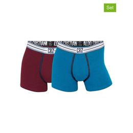 CR7 2er-Set: Boxershorts in Blau/ Bordeaux - 59% | Gr&ouml;&szlig;e M | Herren-waesche