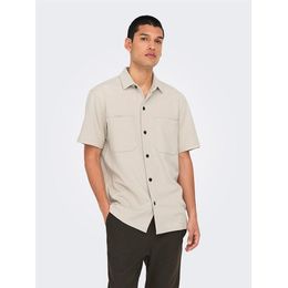 Only & Sons ONLY & SONS Hemd "Kodyl" in Beige - 67% | Gr&ouml;&szlig;e S | Herren-plussize