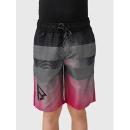 Brunotti Badeshorts "Archaly" in Pink/ Grau - 55% | Gr&ouml;&szlig;e 128 | Kinder-bademode