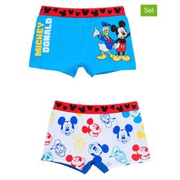 Disney Mickey Mouse 2er-Set: Boxershorts "Mickey" in Blau/ Bunt - 41% | Gr&ouml;&szlig;e 110/116 | Kinder-waesche