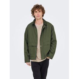 Only & Sons ONLY & SONS &Uuml;bergangsjacke "Kosmo" in Khaki - 61% | Gr&ouml;&szlig;e XL | Herren-plussize