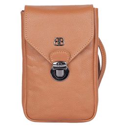 Bellicci Leder-Handytasche "Caprice" in Hellbraun - (B)12 x (H)18 x (T)4 cm - 50% | Damen-handytaschen