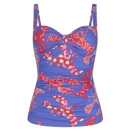 Short Stories Tankini-Oberteil in Blau/ Rot - 58% | Gr&ouml;&szlig;e 42 | Damen-bademode