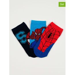 Spiderman 3er-Set: Socken "Spiderman" in Schwarz/ Blau/ Rot - 35% | Gr&ouml;&szlig;e 27-30 | Kinder-socken-strumpfhosen