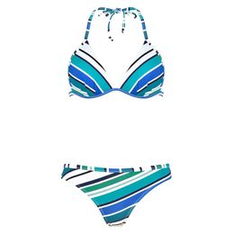 Naturana Bikini in Blau/ Wei&szlig;/ T&uuml;rkis - 71% | Gr&ouml;&szlig;e 40A-Cup | Damen-bademode
