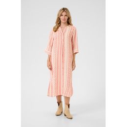 Kaffe Leinen-Kleid in Beige/ Orange - 61% | Gr&ouml;&szlig;e XS | Damen-kleider