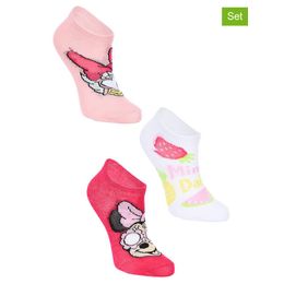 Disney Minnie Mouse 3er-Set: Socken "Minnie" in Wei&szlig;/ Rosa - 14% | Gr&ouml;&szlig;e 31-34 | Kinder-socken-strumpfhosen