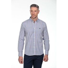 The Time of Bocha Hemd - Regular fit - in Wei&szlig;/ Blau - 68% | Gr&ouml;&szlig;e 3XL | Herren-plussize