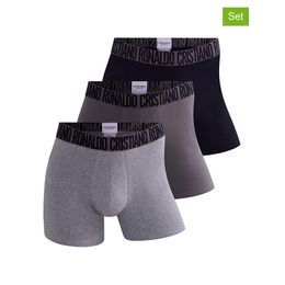 CR7 3er-Set: Boxershorts in Schwarz/ Grau/ Anthrazit - 57% | Gr&ouml;&szlig;e S | Herren-waesche