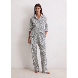 Marc O'Polo Marc O ́Polo Pyjama-Oberteil in Schwarz/ Wei&szlig; - 41% | Gr&ouml;&szlig;e M | Damen-loungewear
