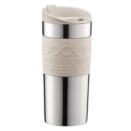 Bodum Thermobecher "Travel Mug" in Creme/ Chrom - 350 ml - 49% | Damen-outdoor-ausruestung