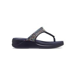 Crocs Zehentrenner "Boca Medallion" in Dunkelblau - 64% | Gr&ouml;&szlig;e 34/35 | Damen-sandalen