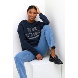 Kaffe Sweatshirt in Dunkelblau - 80% | Gr&ouml;&szlig;e XS | Damen-sweatshirts-jacken