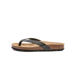 billowy Leder-Zehentrenner in Schwarz - 52% | Gr&ouml;&szlig;e 37 | Damen-sandalen