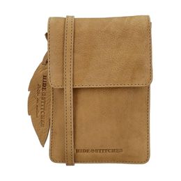 HIDE & STITCHES Leder-Handytasche "Earth" in Hellbraun - (B)13 x (H)19 x (T)1,5 cm - 63% | Damen-handytaschen