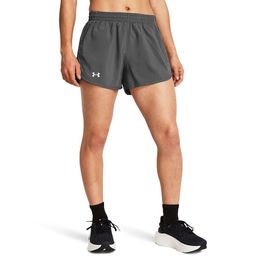 Under Armour Trainingsshorts "Fly By 3'' in Grau - 49% | Gr&ouml;&szlig;e M | Damen-sporthosen