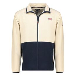 Geographical Norway Fleecejacke in Creme/ Dunkelblau - 65% | Gr&ouml;&szlig;e L | Herren-pullover-sport