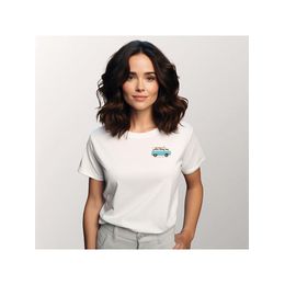 WOOOP Shirt "Blue van" in Wei&szlig; - 48% | Gr&ouml;&szlig;e S | Damen-tops