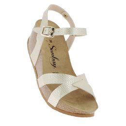 Sunbay Keilsandaletten "Pivoine" in Silber - 63% | Gr&ouml;&szlig;e 42 | Damen-sandalen