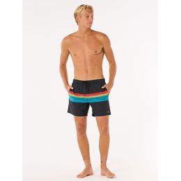 Rip Curl Badeshorts "Surf Revival Volley" in Schwarz/ Bunt - 39% | Gr&ouml;&szlig;e L | Herren-bademode-sport