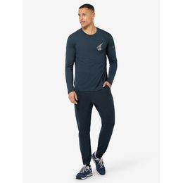 super.natural Funktionslongsleeve "Ski Bunny" in Dunkelblau - 64% | Gr&ouml;&szlig;e XL | Herren-sportshirts