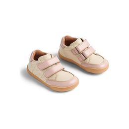 Wheat Leder-Sneakers "Barres" in Beige/ Rosa - 56% | Gr&ouml;&szlig;e 32 | Kindersneakers