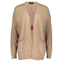 miss goodlife Cardigan "Star" in Beige/ Pink - 76% | Gr&ouml;&szlig;e L | Damen-pullover-cardigans