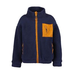 Blue Seven Flauschjacke in Dunkelblau/ Orange - 55% | Gr&ouml;&szlig;e 98 | Kids-fleecejacken-fleecepullover