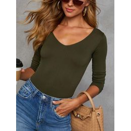 LA Angels Longsleeve in Khaki - 77% | Gr&ouml;&szlig;e M | Damen-tops