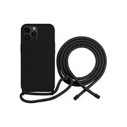 SmartCase Case mit Kordel f&uuml;r iPhone 14 PRO in Schwarz - 75% | Damen-handytaschen