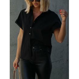Milan Kiss Hemd in Schwarz - 80% | Gr&ouml;&szlig;e M | Damen-blusen
