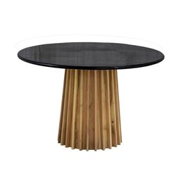 Livetastic Esstisch Marmor, Schwarz, Akazie, Holz, Stein, Akazie, vollmassiv, Holz, rund, rund, 120x76x120 cm, gastro- und objekttauglich, Esszimmer, Tische, Esstische, Esstische rund