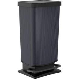 Rotho Abfalleimer Paso, Graphit, Schwarz, Kunststoff, 40 L, 29.5x67.6x35.3 cm, Reach, DIN EN ISO 14001, DIN EN ISO 9001, K&uuml;chen, K&uuml;chenausstattung, M&uuml;lleimer