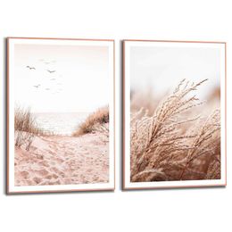 Reinders! Bilderset, Beige, Holz, 50x70x1.6 cm, Bilder und Zubeh&ouml;r, Wandbilder, Bilderset