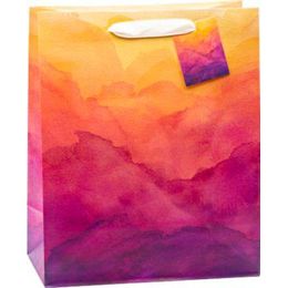 Geschenkt&uuml;te TSI Abendrot, Format A4, mit Trageband und Beschriftungsk&auml;rtchen, B 260 x T 135 x H 320 mm, PP-Folie, orange-rot, 6 St&uuml;ck