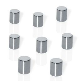 Neodym-Magnete, Form zylindrisch, f. Glas-Magnettafeln, 8 St&uuml;ck