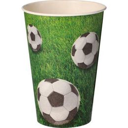 Papstar Pappbecher &bdquo;Football&ldquo;, Inhalt 0,2 l, nur f&uuml;r nichtalkoholische Getr&auml;nke, FSC&reg;-zertifiziert, &Oslash; 70 x H 97 mm, mehrfarbig bedruckt, 140 St&uuml;ck