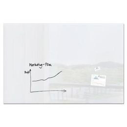 Sigel Glas-Whiteboard Artverum, gl&auml;nzend, super-wei&szlig;, magnethaftend, 1800 x 1200 mm + 2 SuperDym-Magnete