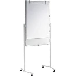 Maul Moderationstafel Pro, B 750 x H 1200 mm, Textil/Whiteboard, blau/wei&szlig;