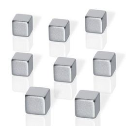 Neodym-Magnete, Form quadratisch, f. Glas-Magnettafeln, 8 St&uuml;ck