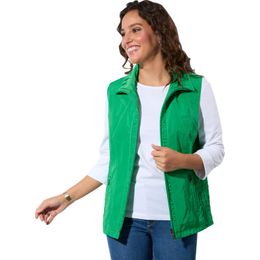 CR&Eacute;ATION L Damen Weste mit figurfreundlicher Raffung grasgr&uuml;n Gr&ouml;&szlig;e 40