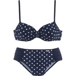 Lascana Damen B&uuml;gel-Bikini marine-wei&szlig; Gr&ouml;&szlig;e 46F