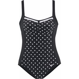 Lascana Damen Badeanzug schwarz-wei&szlig; Gr&ouml;&szlig;e 52D