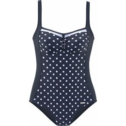 Lascana Damen Badeanzug marine-wei&szlig; Gr&ouml;&szlig;e 50F