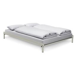 Magazin Bett Erik 160 x 200 cm RAL 7032 Kieselgrau