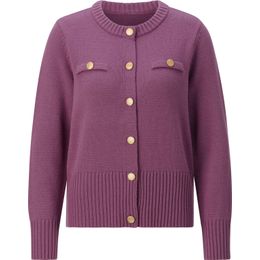 CR&Eacute;ATION L Damen Cardigan in kurzer Form violett Gr&ouml;&szlig;e 38