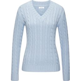 Lascana Damen V-Ausschnitt-Pullover hellblau Gr&ouml;&szlig;e 44/46